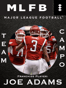 Former Arkansas wide out Joe Adams was the first pick of the MLFB Draft
