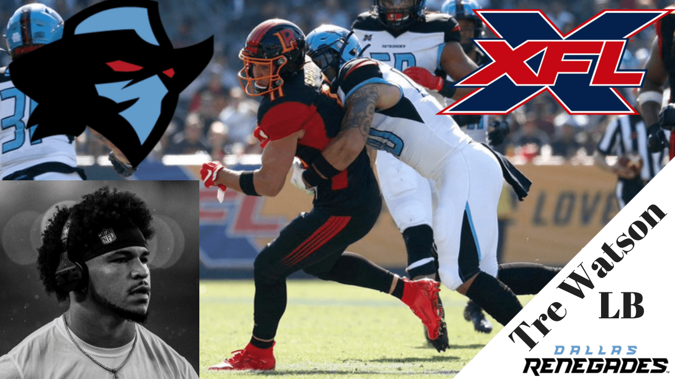 XFL LB Tre Watson of the Dallas Renegades sits down w/ Draft Diamonds