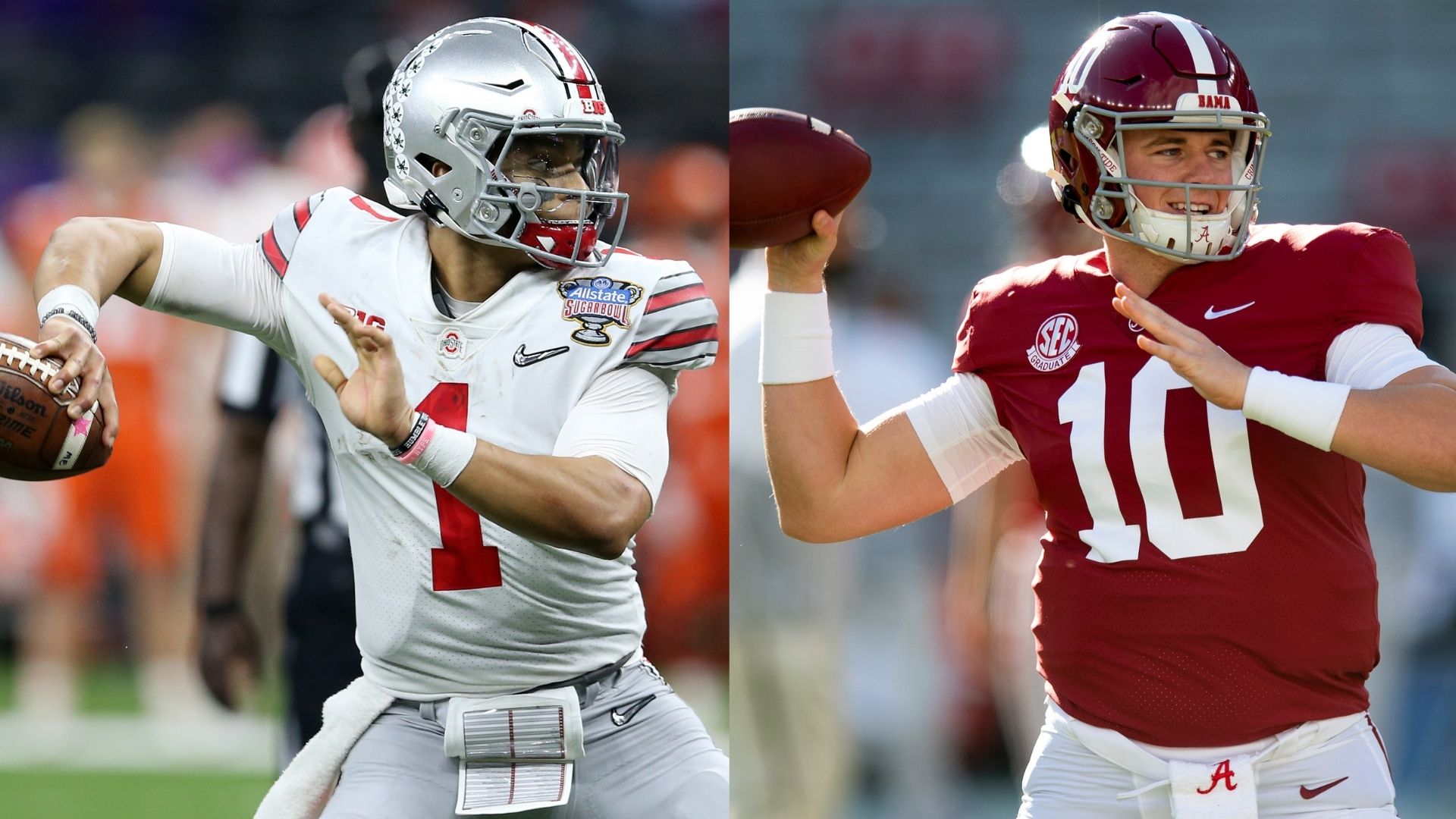 Justin Fields and Mac Jones 2021 NFL Pro Day Highlights